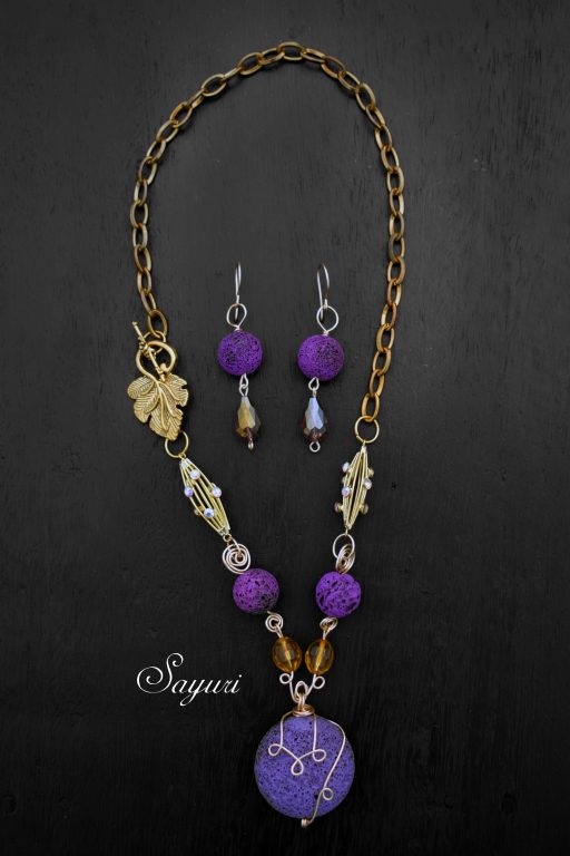 Blueberry jewellery set - Sayuri