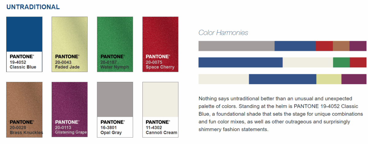 Classic Blue Pantone colour of the year 2020 - Sayuri